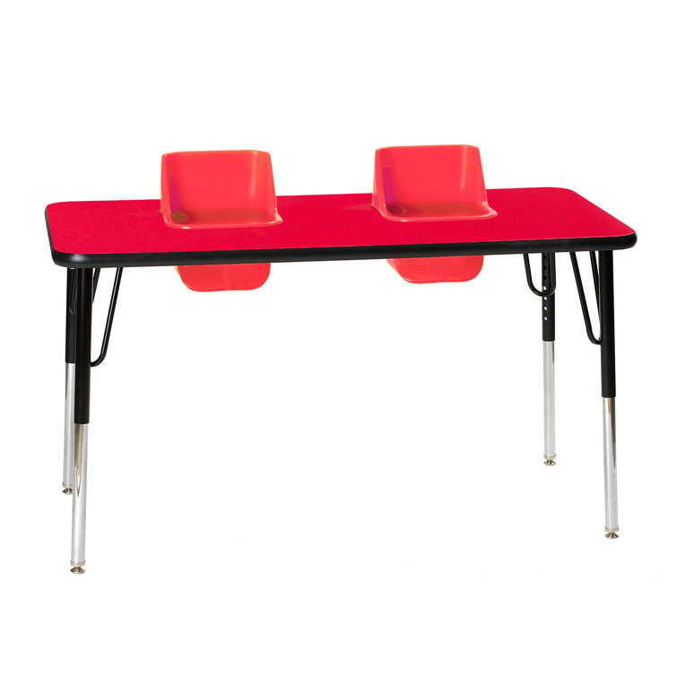 Toddler Tables Laminate Adjustable Rectangle 2 Students Activity Table & Chairs & Reviews | Wayfair